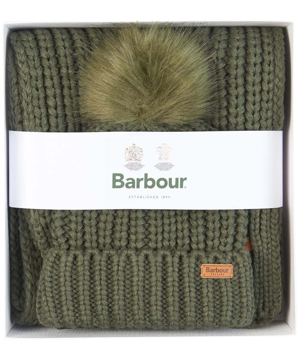 Women's Barbour Saltburn Scarf and Beanie set