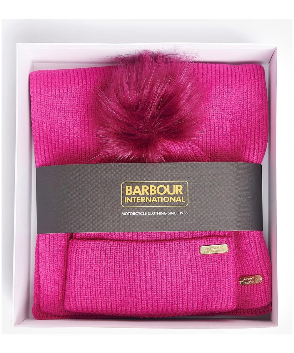 Women's Barbour International Mallory Beanie & Scarf Gift Set